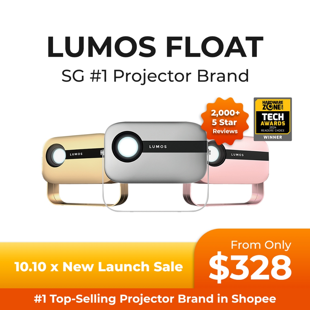 [Official Store] LUMOS FLOAT Home Cinema Projector | Shopee Singapore