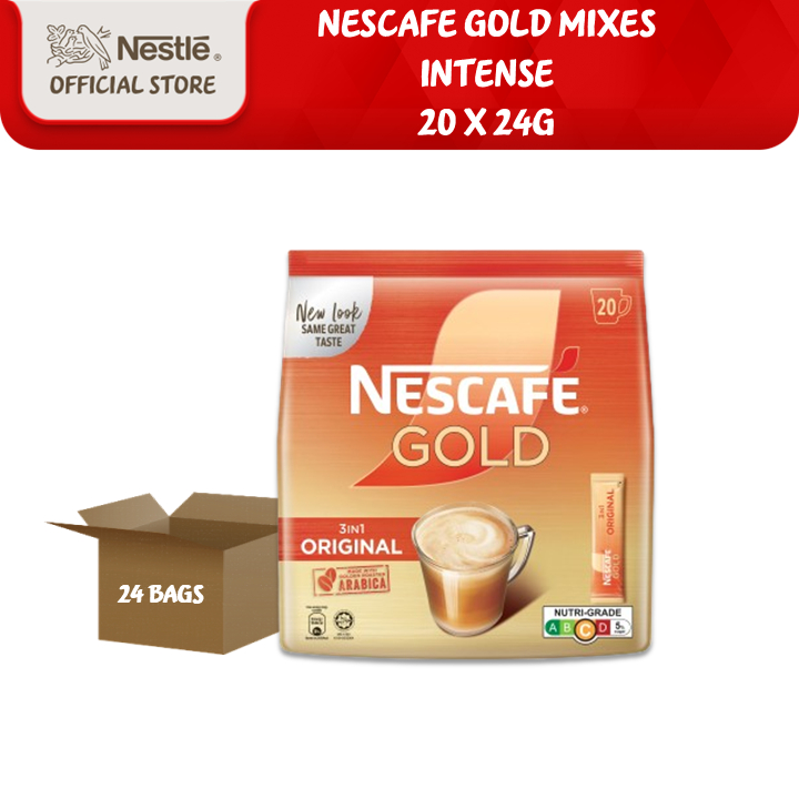 [Carton] NESCAFE GOLD 3in1 Original Coffee Sachets (20 x 24g) | Shopee ...