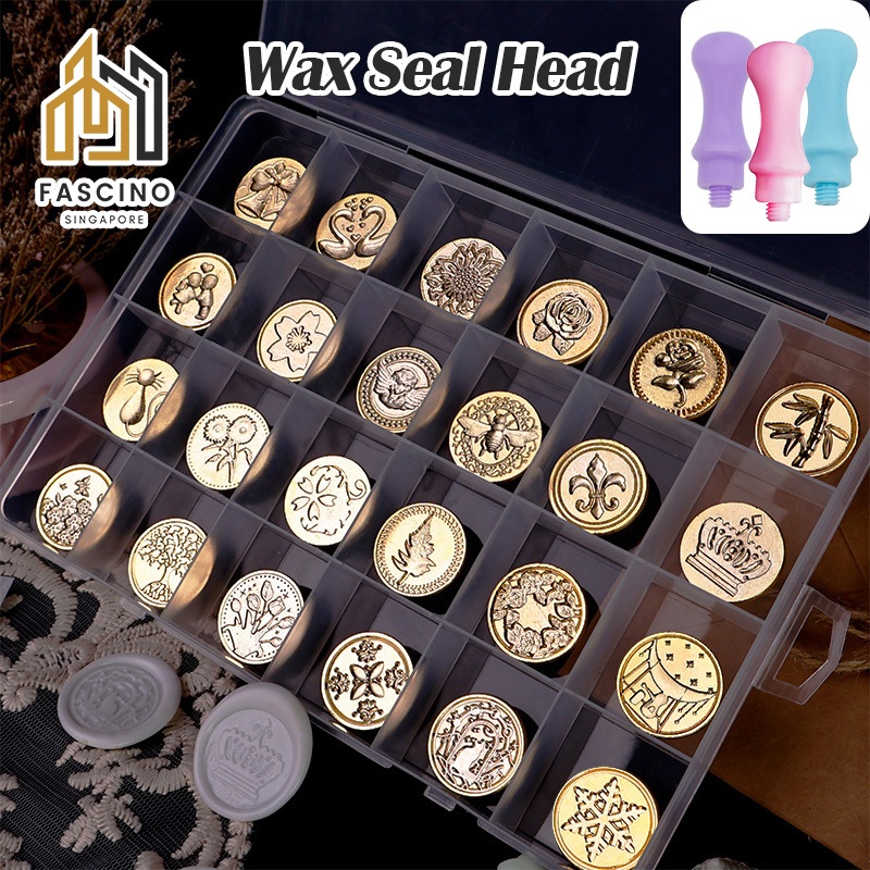 【SG】Wax Seal Head with Handle Vintage Wax Sealing Stamp Tools for ...