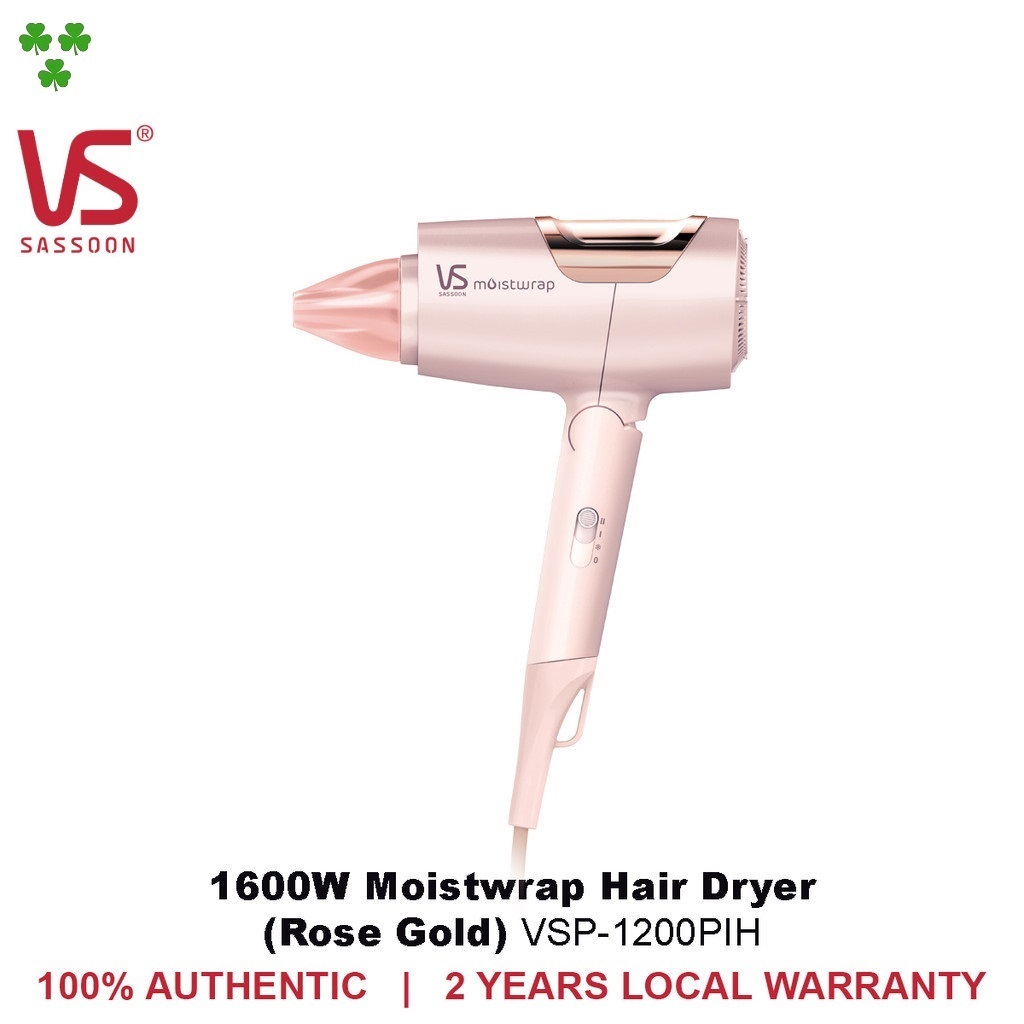Vidal Sassoon VSP-1200PIH 1600W Moistwrap Hair Dryer 3 Heat/Speed ...
