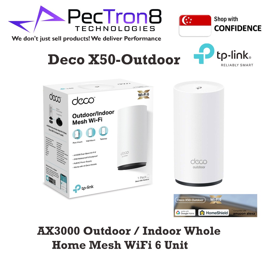 TP-Link Deco X50-Outdoor AX3000 Outdoor / Indoor Whole Home Mesh WiFi 6 ...