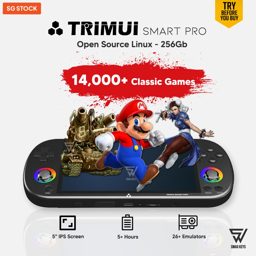【SG】 TRIMUI Smart Pro 256G Handheld Game Console Open Linux 26 ...