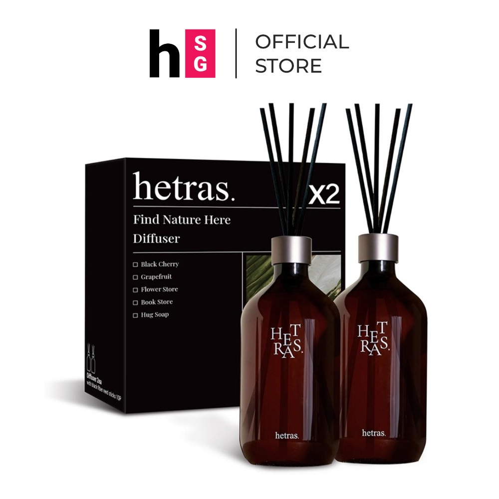 HETRAS Premium Reed Diffuser - 500mlx2ea (Flower Shop / Grapefruit ...
