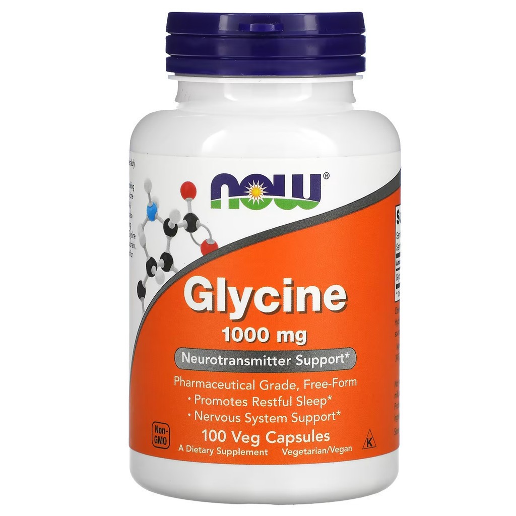 Glycine 1000 mg, 100 Veg Capsules, Healthy Sleep, Nervous System ...