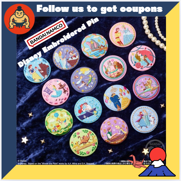 BANDAI Disney Characters Embroidered Pin Badge【Direct from Japan ...
