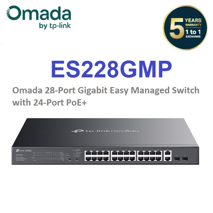 Omada ES228GMP Omada 28-Port Gigabit Easy Managed Switch with 24-Port ...