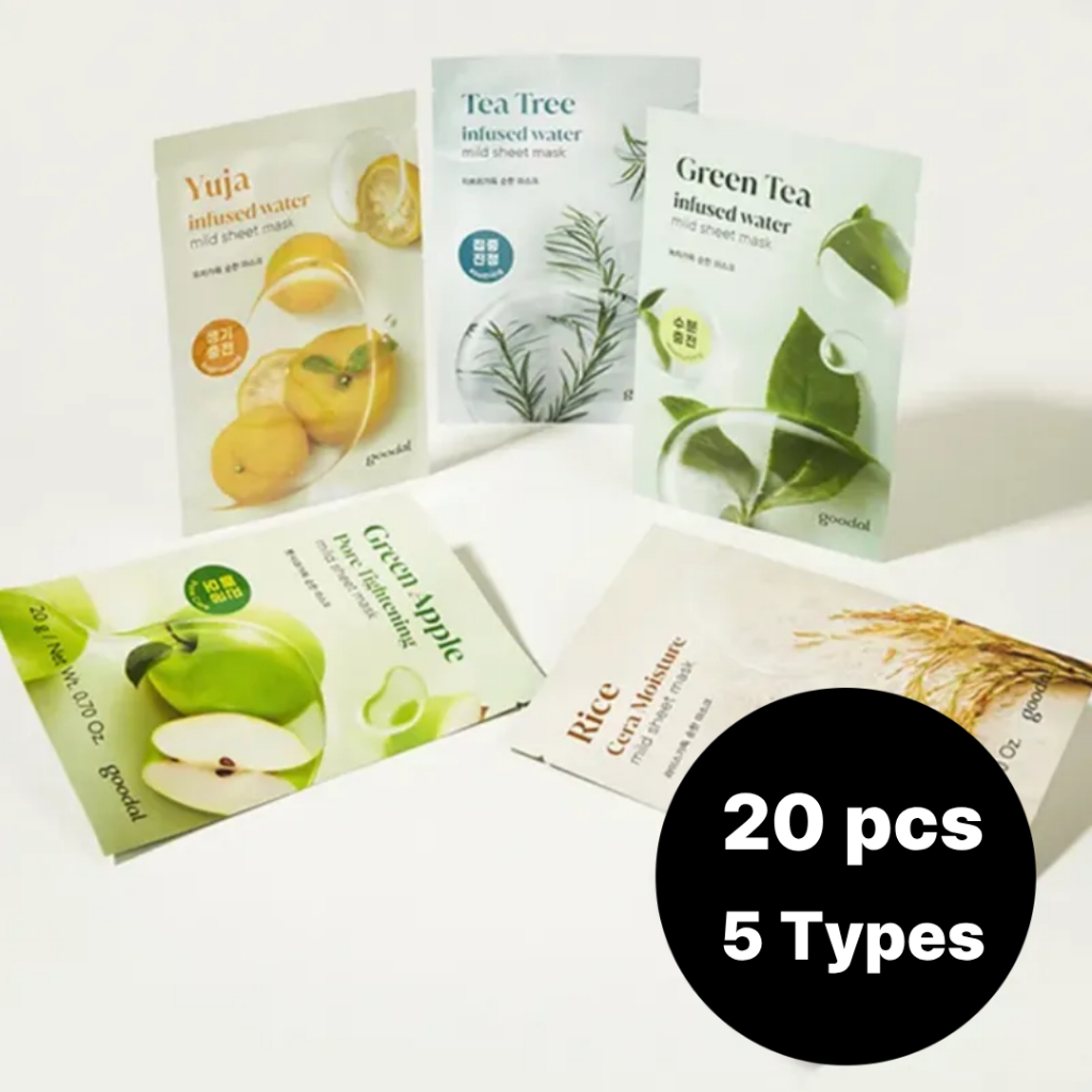 [GOODAL] Mild Sheet Mask 20pcs | 5 Types | Individually Packed ...