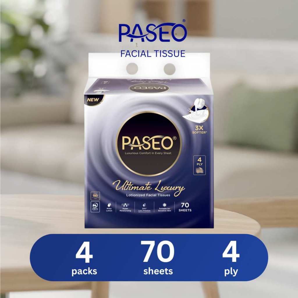 [Christmas Exclusive] 1 X PASEO FACIAL TISSUE ULTIMATE LUXURY 4PLY 70S ...