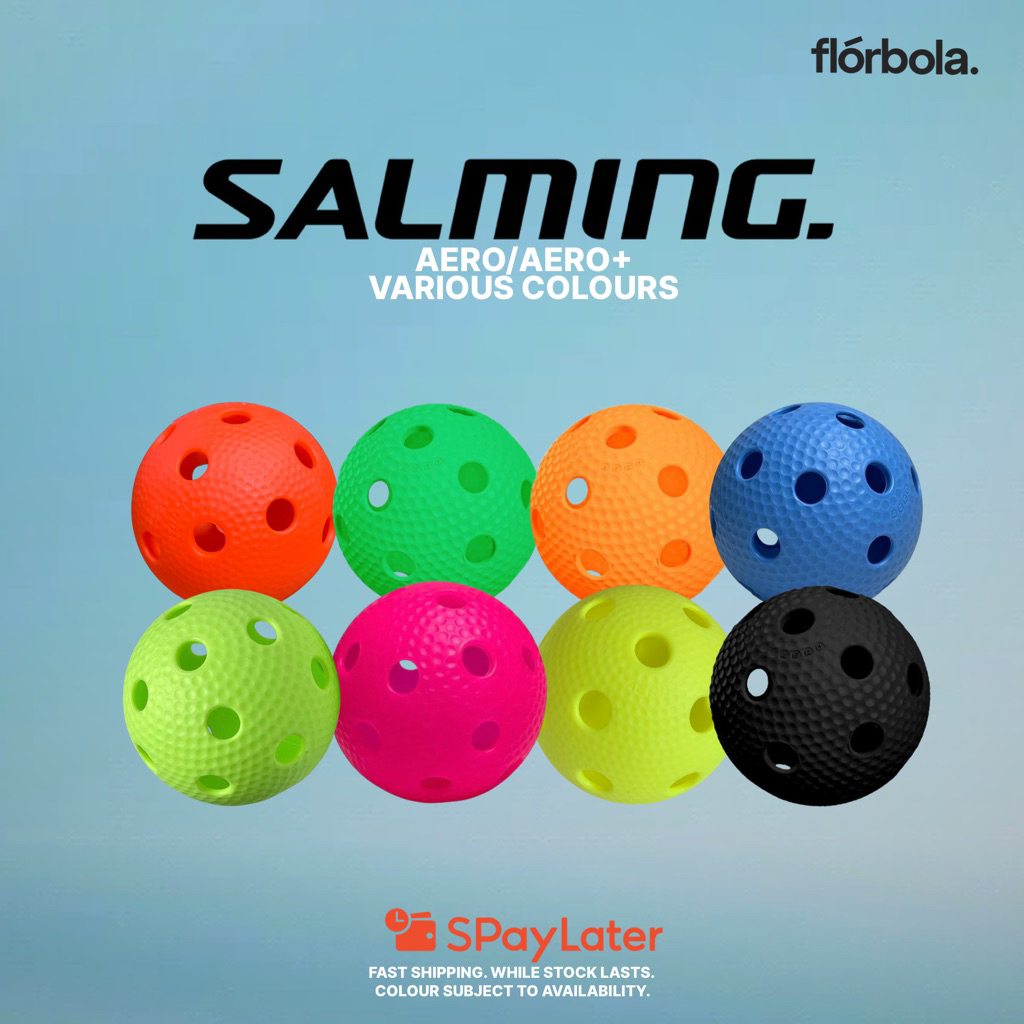 Salming Aero/Aero+ Floorball Ball White/Pink/Green/Blue/Orange/Yellow+ ...