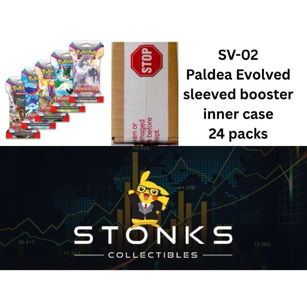 Pokemon TCG Paldea Evolved Sleeved booster pack (Sealed inner case of ...