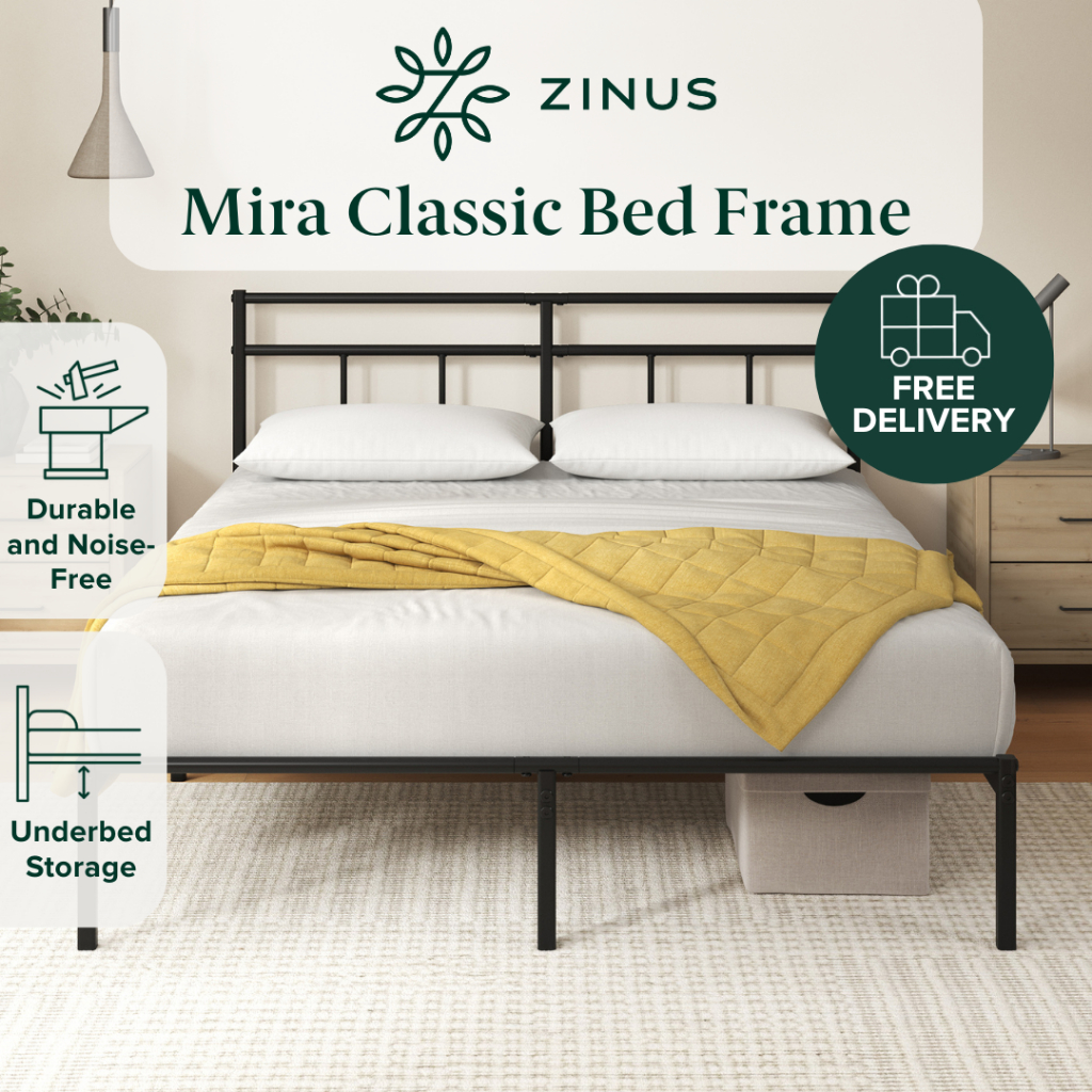 Bed Frame Zinus Mira Minimalist | Shopee Singapore