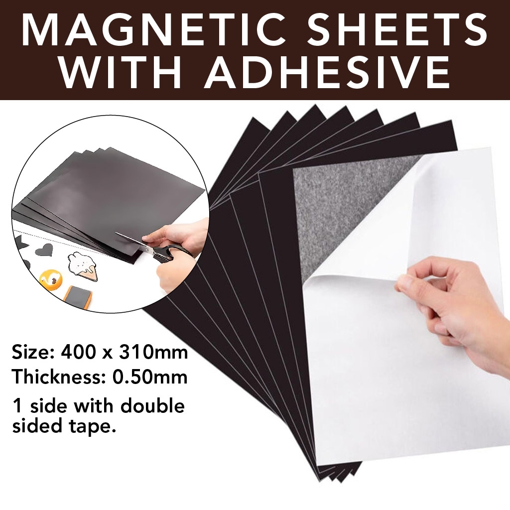 Magnetic Sheets with Sticker Adhesive backing for DIY Fridge Magnet ...