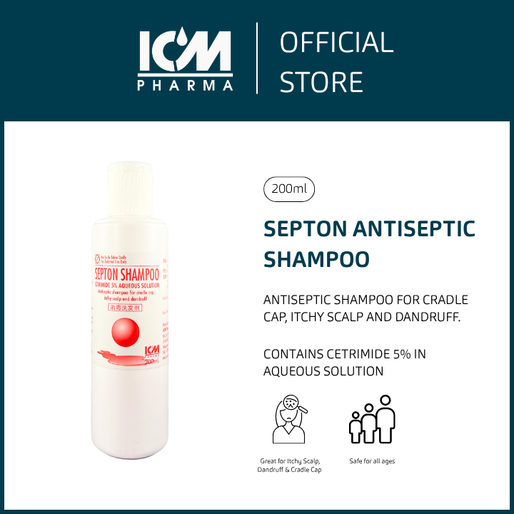 Septon Shampoo 200ml (For Cradle Cap, Itchy Scalp & Dandruff) | Shopee ...