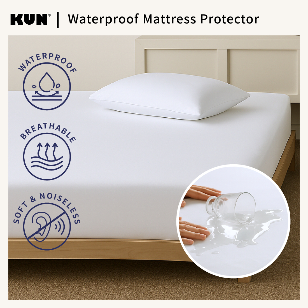 Kun High Quality Fitted Waterproof Mattress Protector | Shopee Singapore