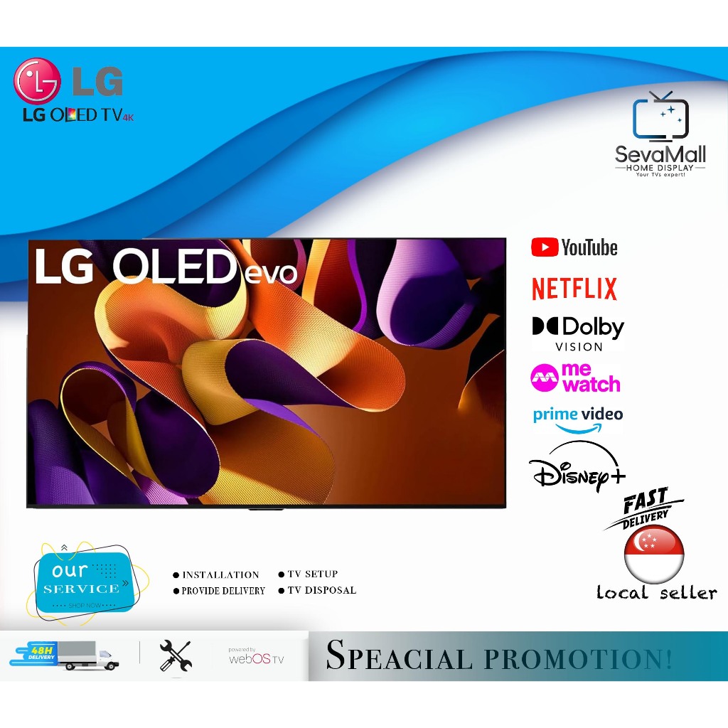 LG 65"/55"-Inch 65G4 55G4 Class OLED evo G4 Series Smart TV 4K ...