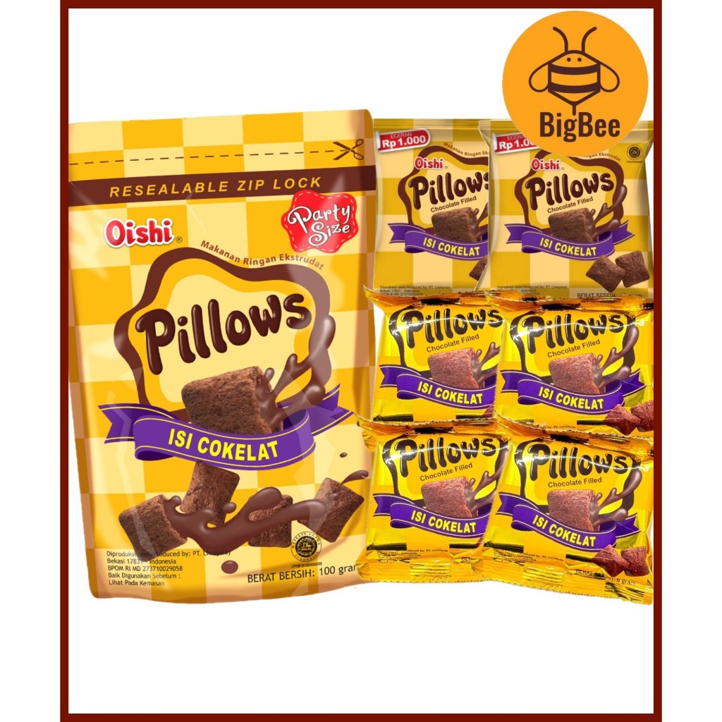 Oishi Pillows Chocolate Filled Crackers - 100g/pack Party Size ...