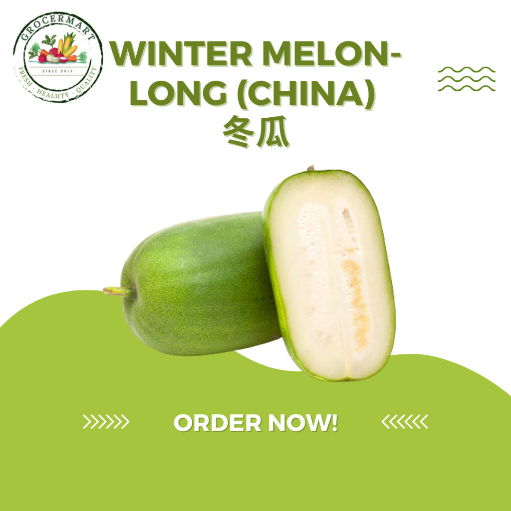 Winter Melon-Long (China) 冬瓜 [6 Kg/2 Pc] | Grocermart Fresh - PC ...