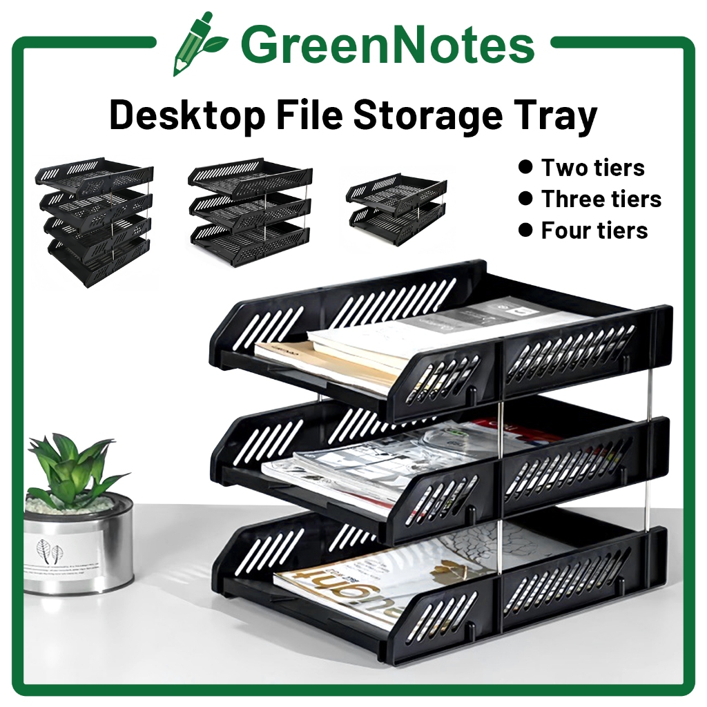 WORKWELL | 3-Tier Desktop File Organizer | Multi-Layer Storage Rack ...