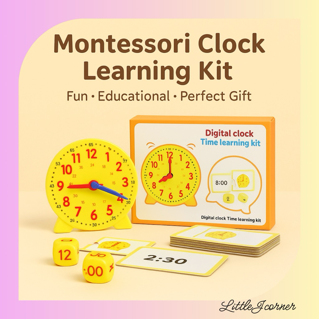 Montessori Clock Learning Kit | Kids Educational Toy | Time Teaching ...