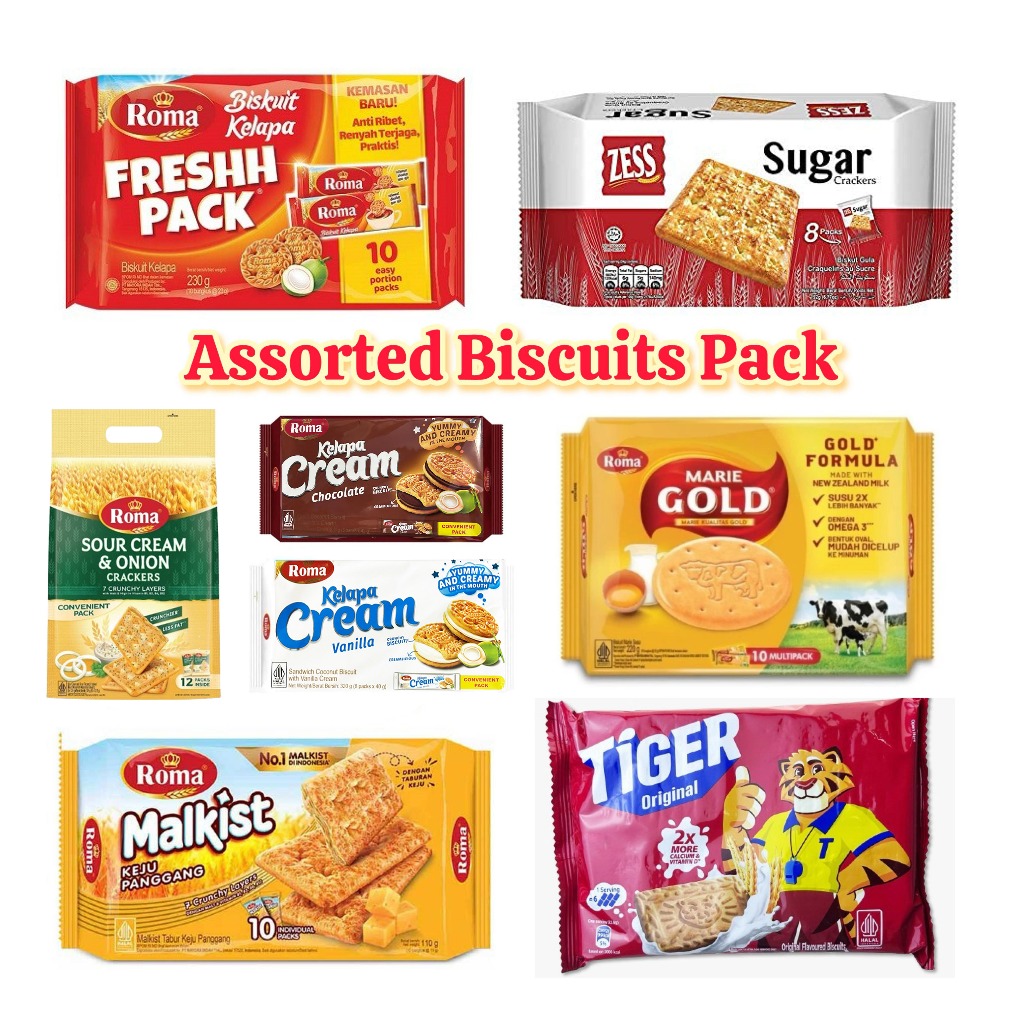 Assorted Biscuits Variety Pack Halal – Popular Brands Mix, Sweet ...