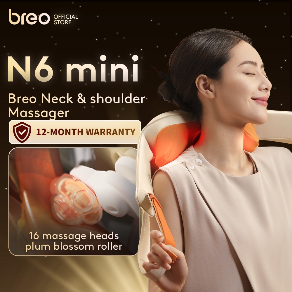 Breo N6 Mini Neck Massage with Heat Shoulder Calf Waist Rechargeable ...