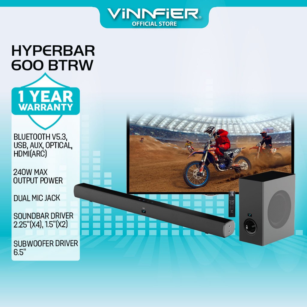 VINNFIER HYPERBAR 600 BTRW 240W ULTRA SOUND HOME THEATRE SYSTEM ...
