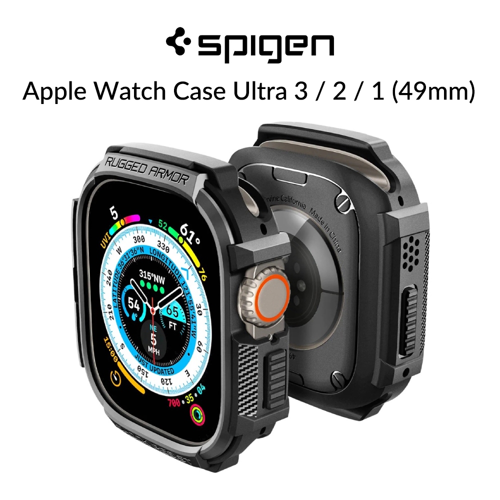 Spigen Apple Watch Case Ultra 3 / 2 / 1 (49mm) Rugged Armor Apple Watch ...