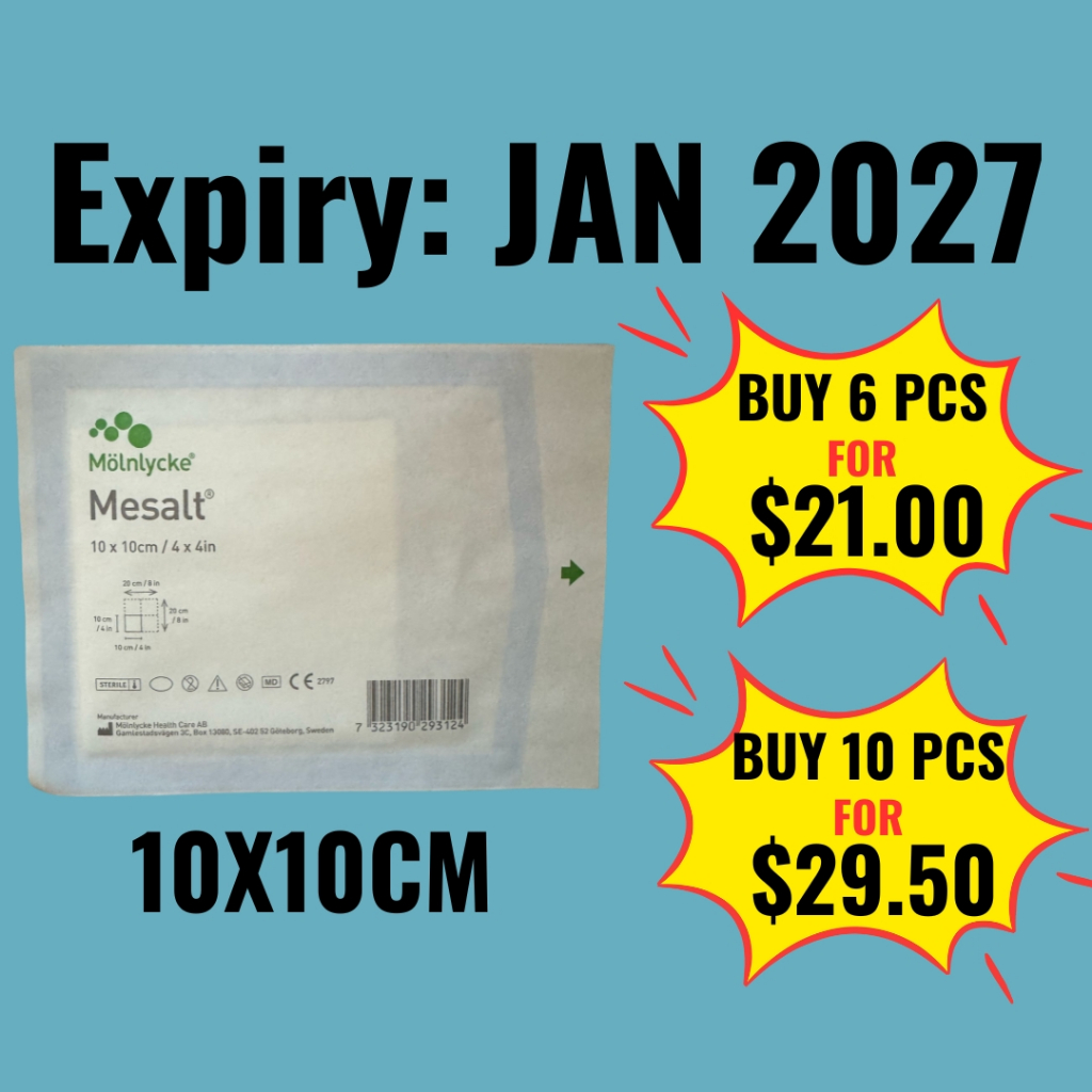 Mesalt 10x10cm (PER PC) Cleansing Dressing with 20% Sodium Chloride ...