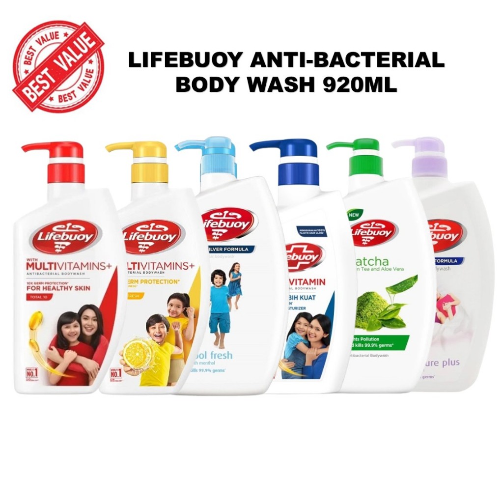 Lifebuoy Anti-Bacterial Body Wash 920ml / Total 10 / Cool Fresh / Lemon ...