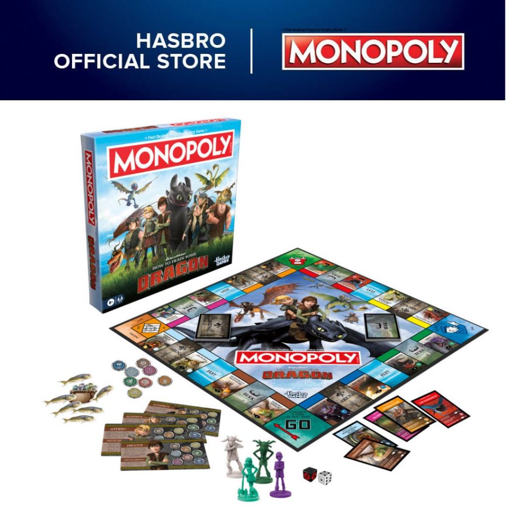 DreamWorks How to Train Your Dragon Edition Monopoly Board Game ...