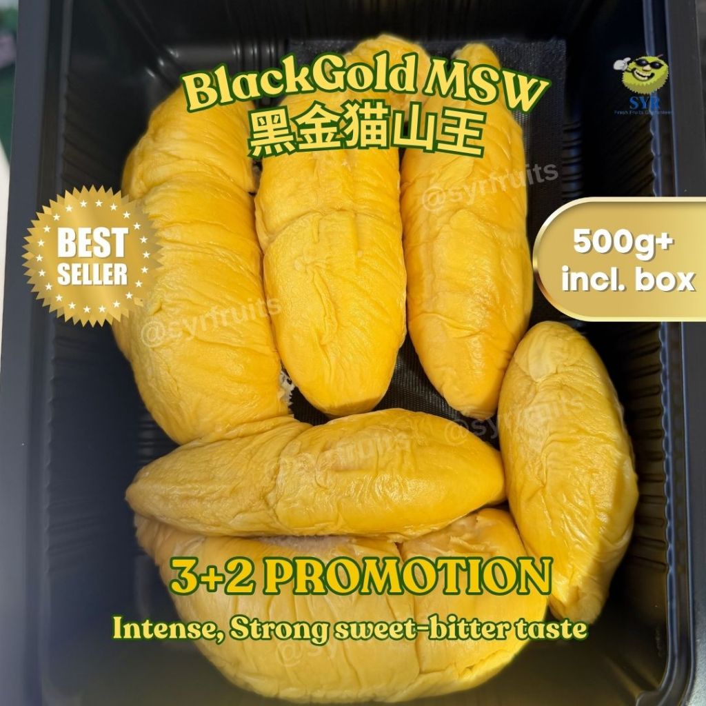 SYR | 3+2!! (500g/box) | Premium Pahang BlackGold Musang King MSW ...