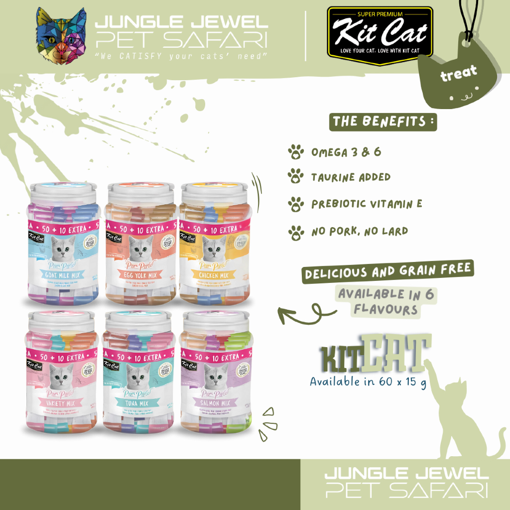 KitCat Purr Puree Liquid Treats 60 sachets x 15 g | Shopee Singapore