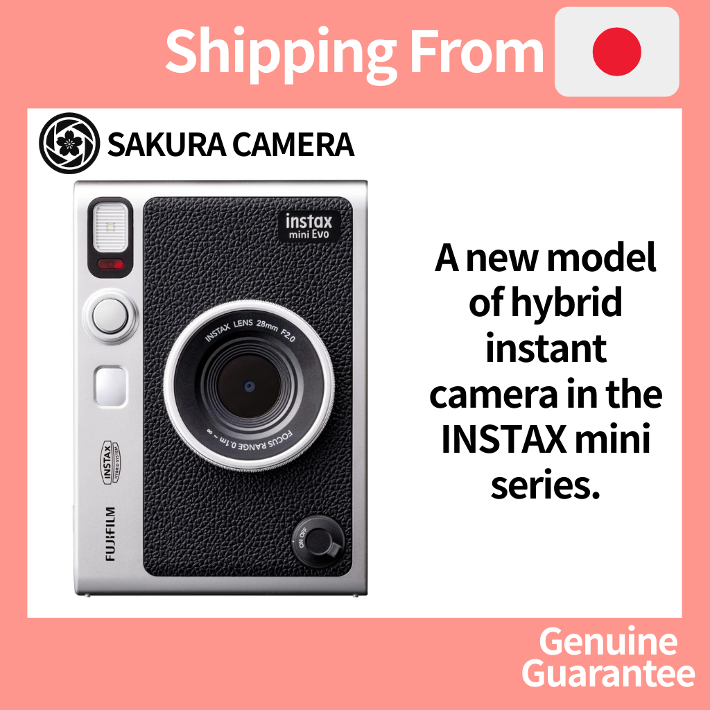 Fujifilm Cheki Instax Mini Evo Hybrid Instant Camera black C 【Direct ...