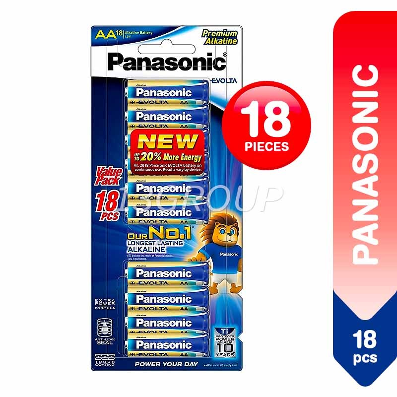 Panasonic EVOLTA AA / AAA Premium Alkaline Battery, 18pcs/pack | Shopee ...