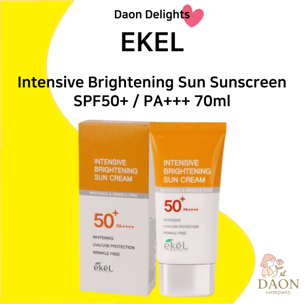 EKEL Intensive Brightening Sun Sunscreen SPF50+ / PA+++ 70ml | Shopee ...