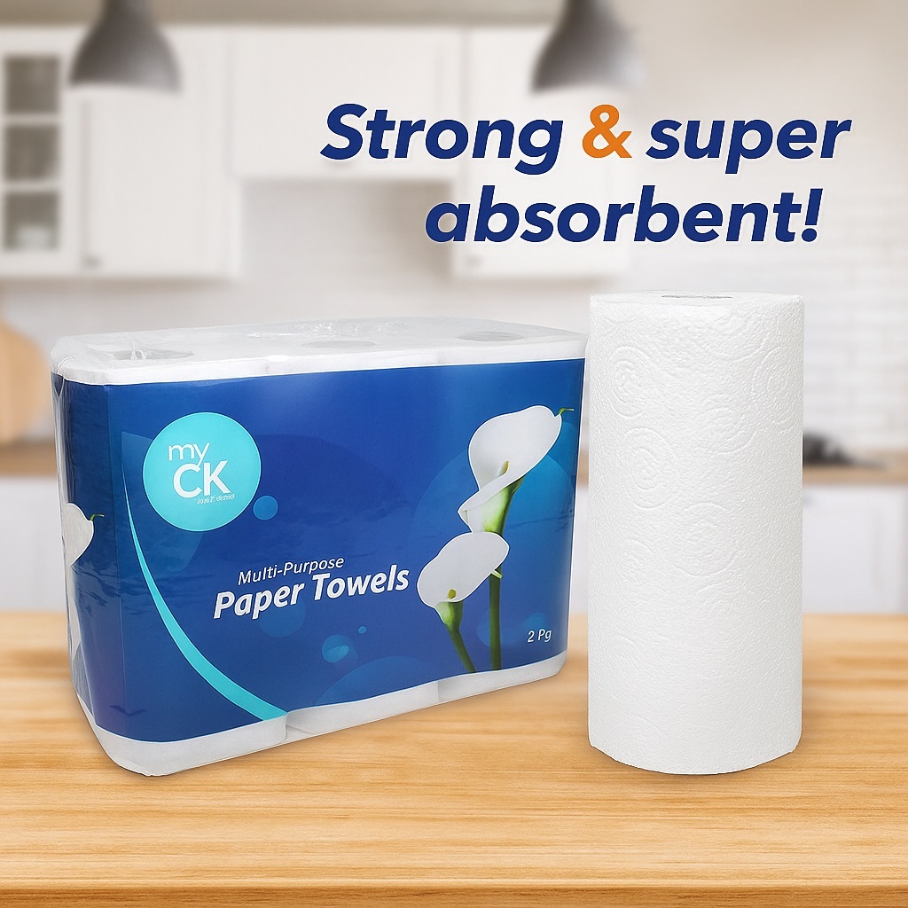 myCK Kitchen Towel 2-ply 6 rolls per pack (Strong & Super Absorbent ...