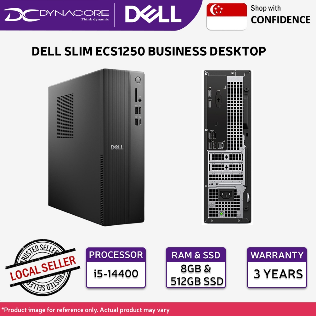 DELL SLIM ECS1250 BUSINESS DESKTOP (i5-14400 10C 16T/ 8GB Ram/512GB SSD ...