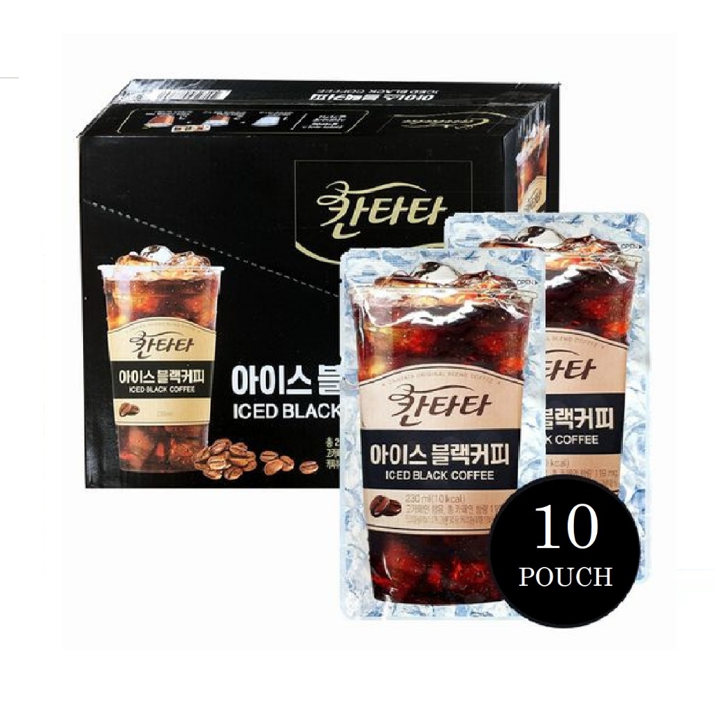 LOTTE CANTATA Original Blend Iced Black Coffee - Box (10 x 230ml ...