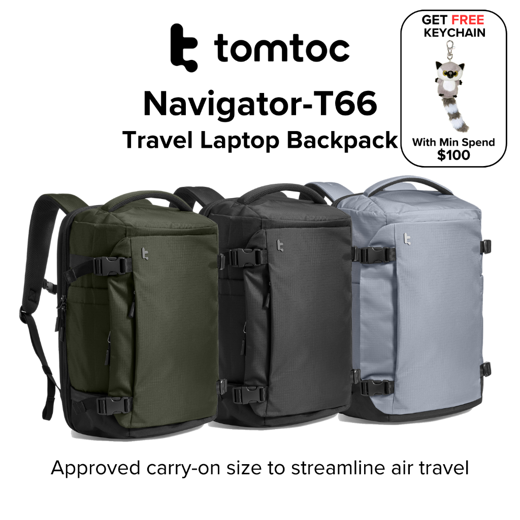 (PRE ORDER) tomtoc Navigator-T66 Liteway Travel Laptop Backpack 28L | 40L - Shipped from 15Nov ...