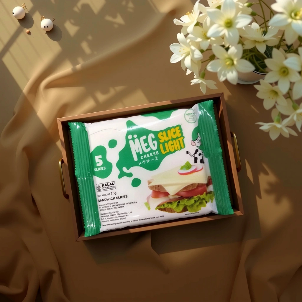 🧀 Meg Slice Light Cheese – 5 Slices (75g) | Sandwich Cheese | Shopee ...