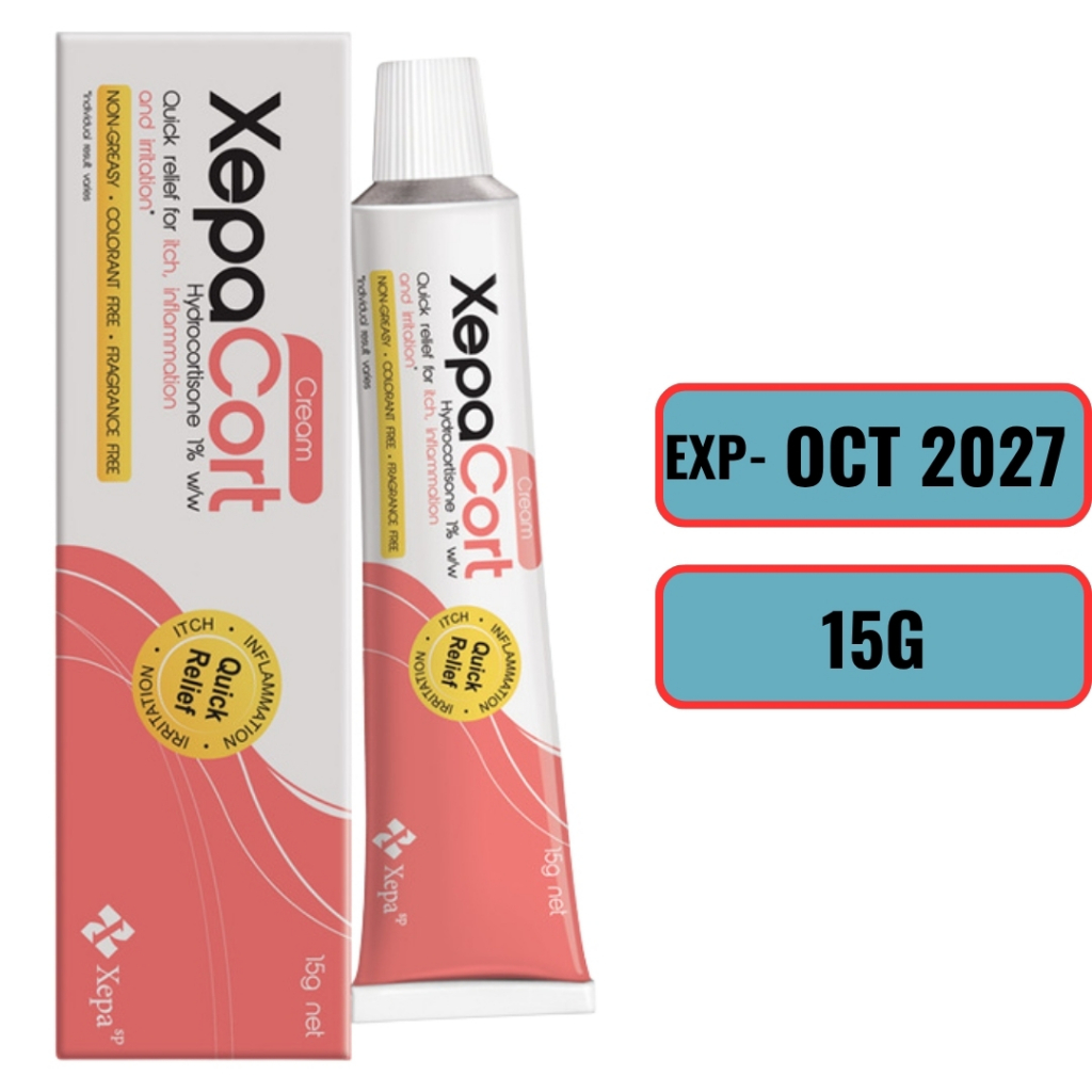 Xepacort Cream 1% 15g – Fast Relief for Itch, Rash & Irritated Skin ...