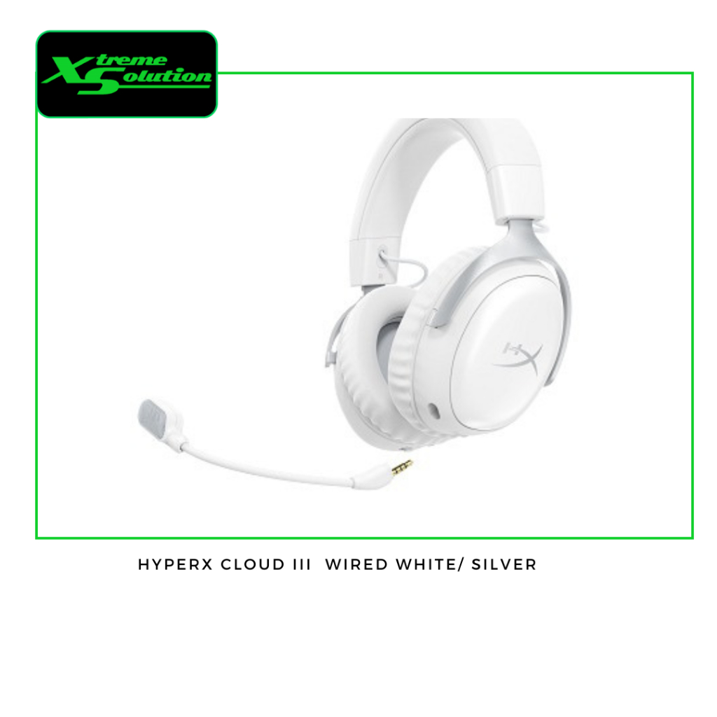 Hyper X Cloud 3 Wired White/ Silver Headset | Shopee Singapore