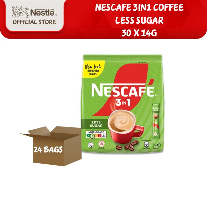 [Carton] NESCAFE 3in1 - Less Sugar (30 x 14g) | Shopee Singapore