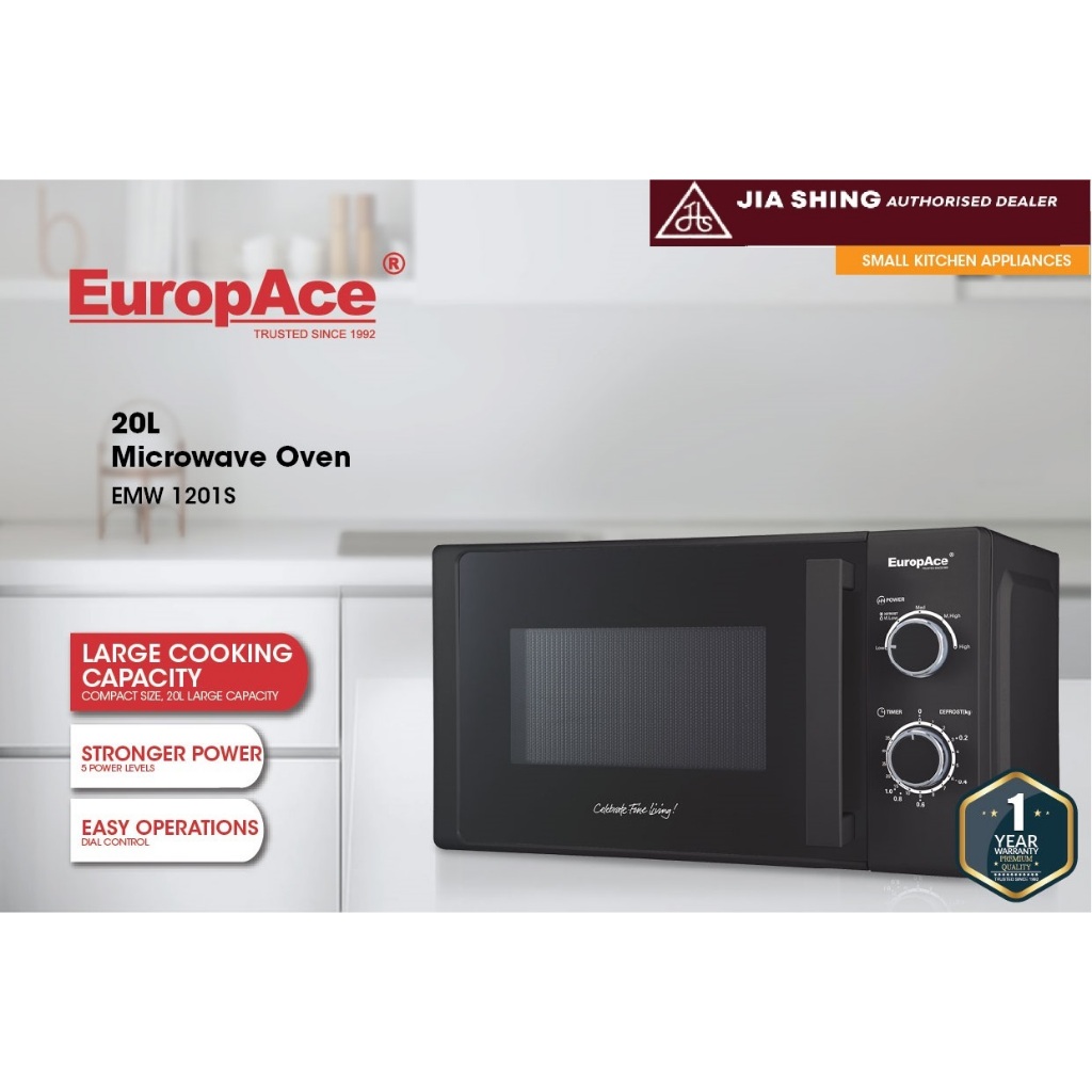 EuropAce 20L Microwave Oven EMW1201S | Shopee Singapore