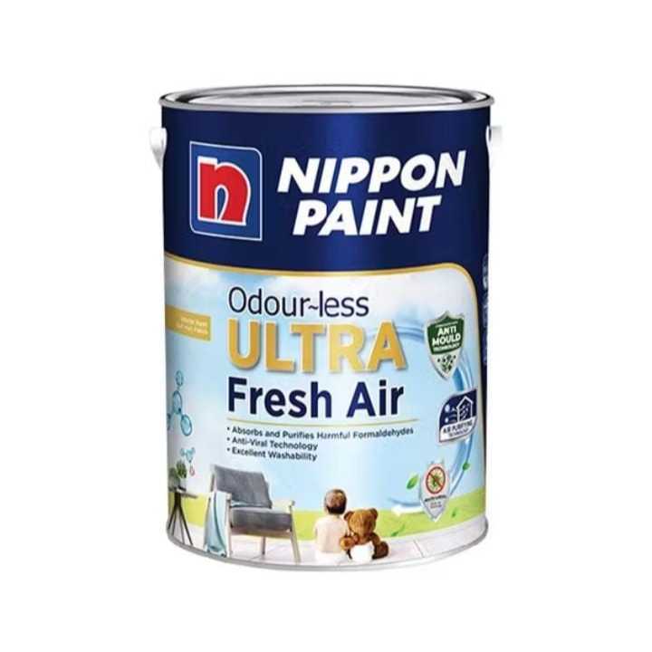 NIPPON ODOURLESS- ULTRA FRESH AIR WHITE PAINT 5L( MIXED COLOUR ALSO ...