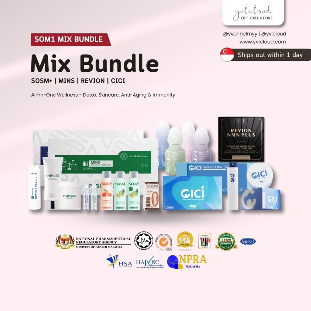 SOM1 Mix Bundle Promo - SOSM+, MINS, SDEEN, REVION NMN & CICI | Shopee ...