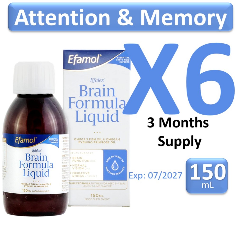 6 Bottles of Efamol Efalex Brain Formula liquid 150mL Exp 01/2028 ...