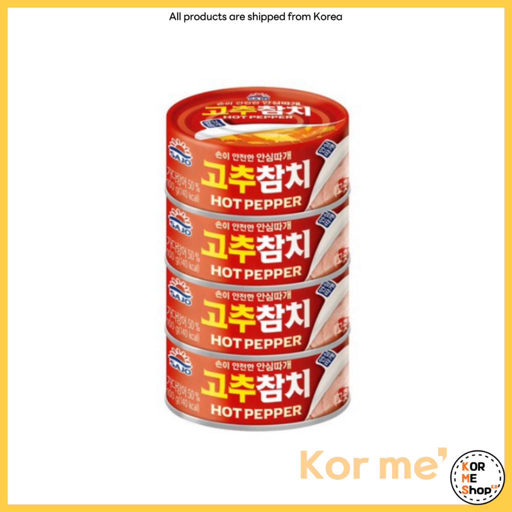 Sajo Gochujang Tuna 100g ×4 – Safe Pull-Tab Korean Chili Tuna Can ...