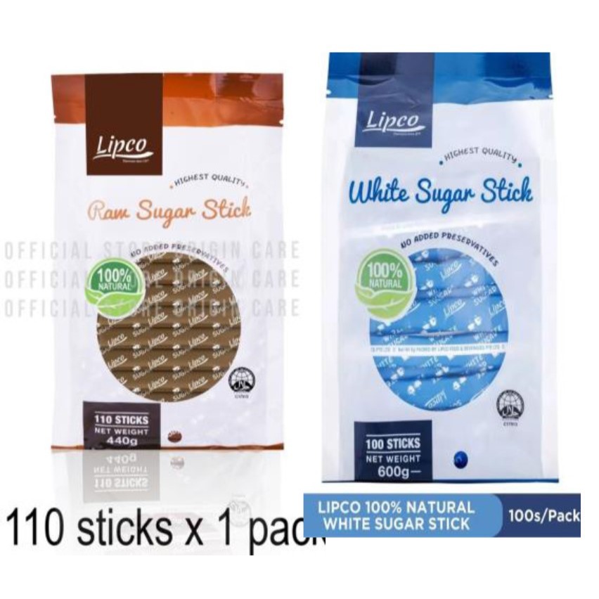 Bundle Pack-Raw Sugar Sticks (110 Sticks) +White Sugar Sticks ( 100 ...