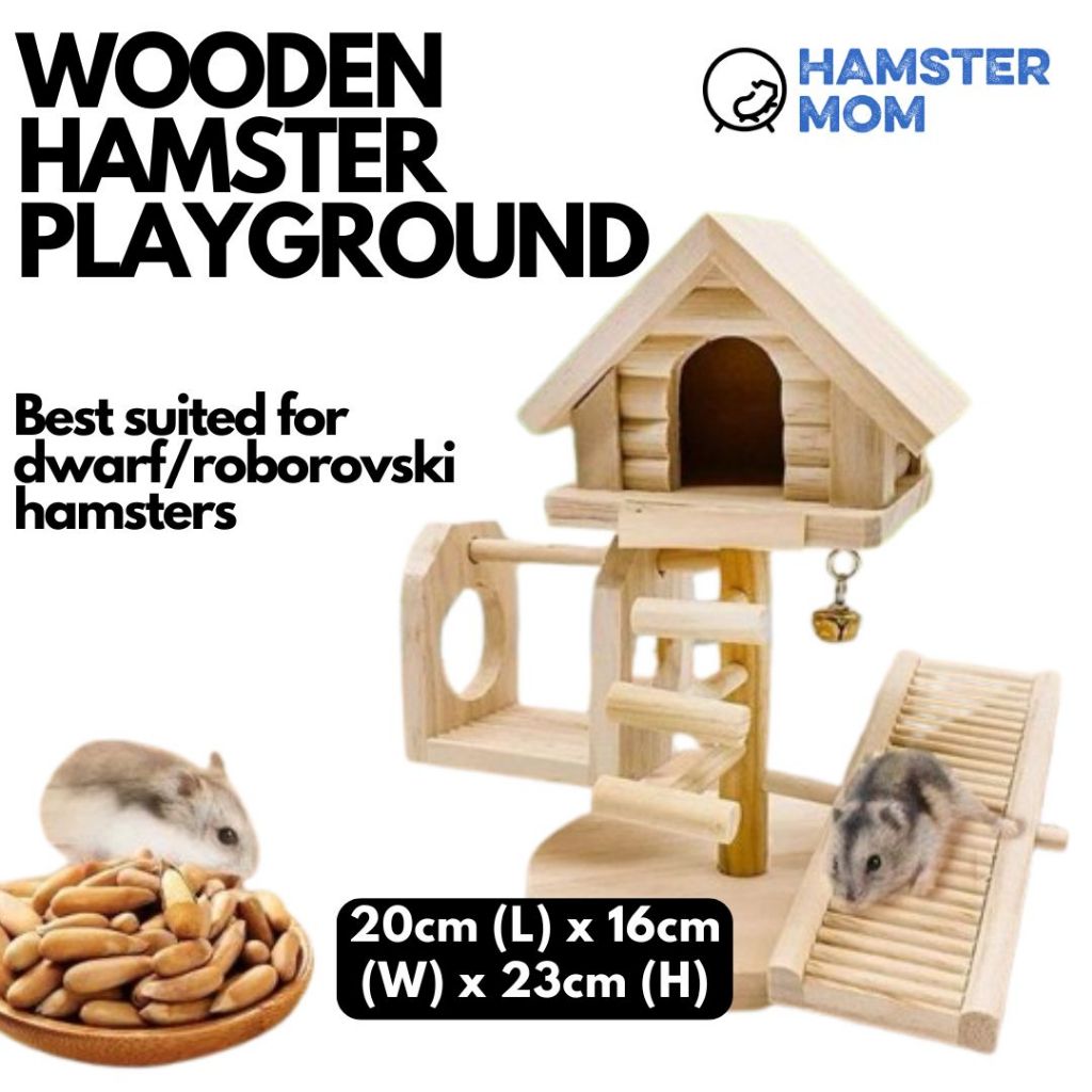 🇸🇬Local Stock🇸🇬 Dwarf Hamster Wooden Playground Tree House Set | Shopee ...